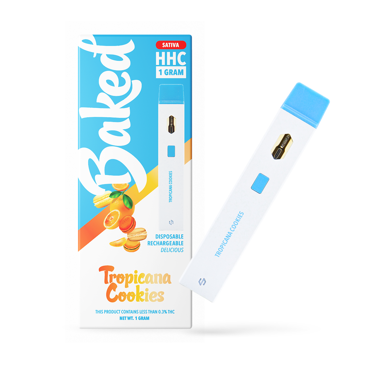 1 Gram HHC Vape Pen - Tropicana Cookies | Sativa – Baked HHC